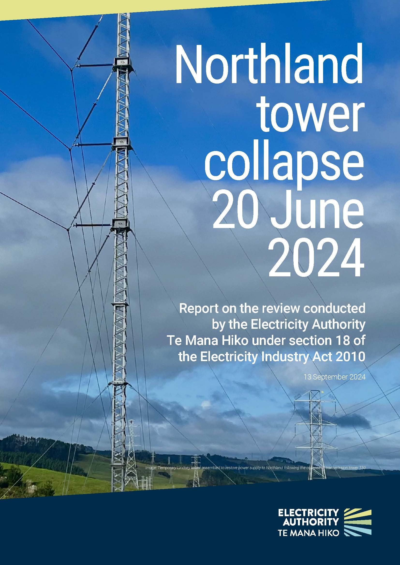 Northland tower collapse report released | Electricity Authority